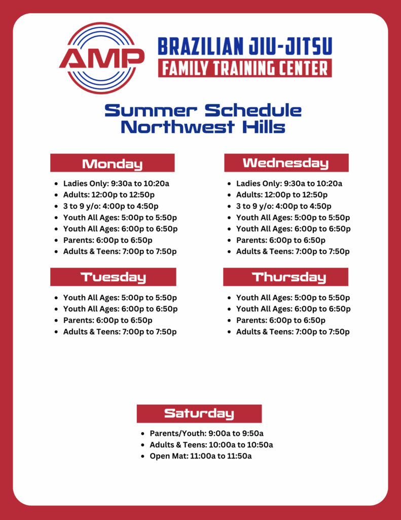 Schedule - AMP Brazilian Jiu Jitsu Austin